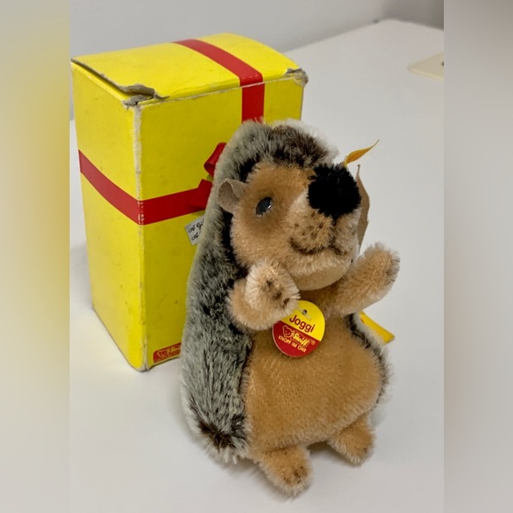 steiff | Other | Vintage Steiff Joggi Genuine Mohair Hedgehog Plush ...